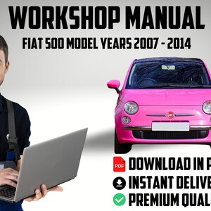 Official Factory Workshop Service Repair Car Fix Manual Fiat 500 Model ...