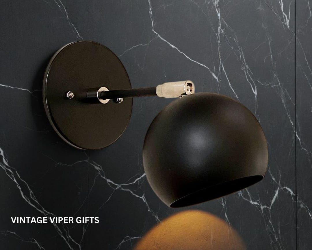 Aesthetic Classic Brass Flush Mount Wall Sconce 2 Mid Century Sputnik ...