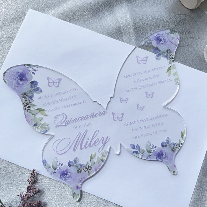 Acrylic Invitation - Etsy