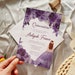 Lavender Froral Acrylic Quinceañera Invitation Violet Sweet - Etsy