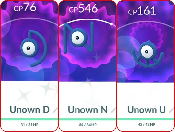 Shiny Unown Pokemon