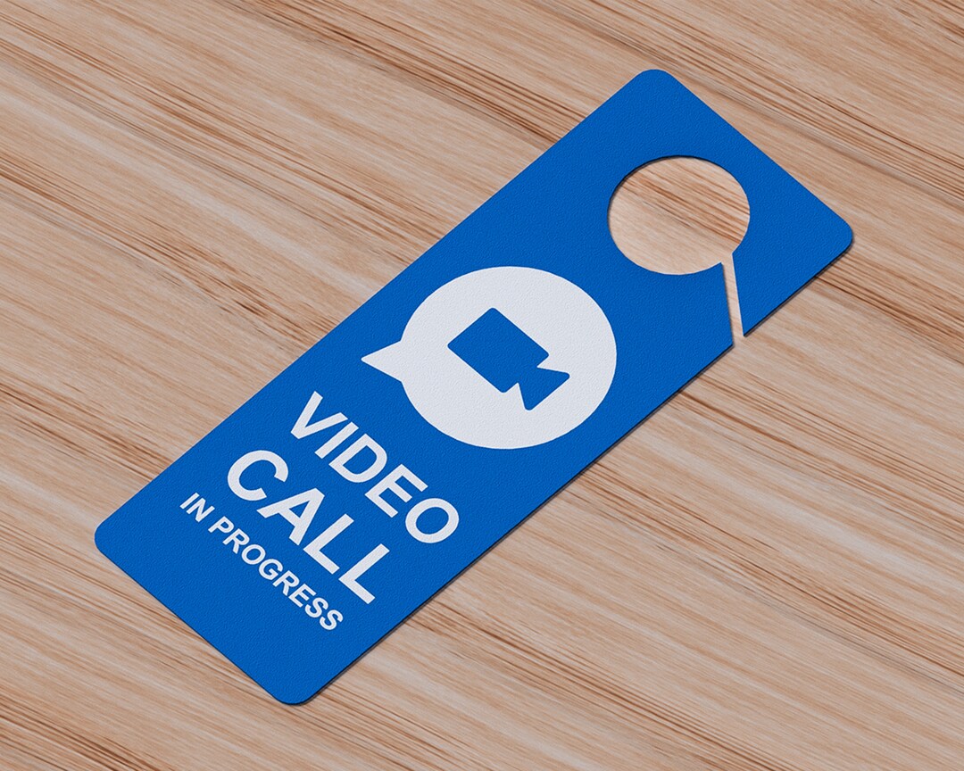Door Hanger - Video Call in Progress - Etsy
