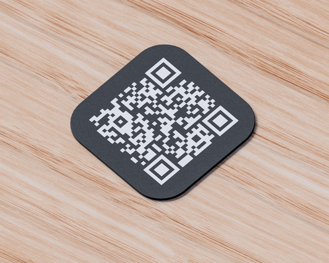 Drink Coaster: QR Code Wifi / Website - Etsy