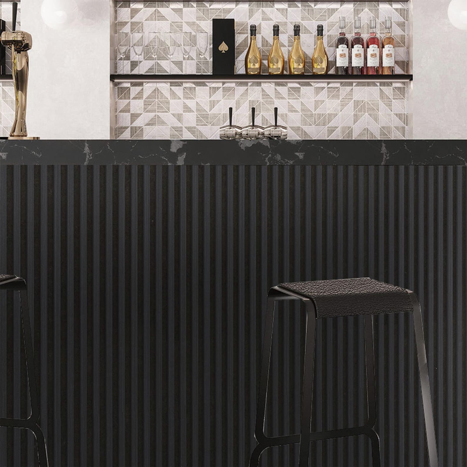 2-piece 47.2 In. X 24 In. Wood Slat Acoustic 3D Sound Absorbing ...