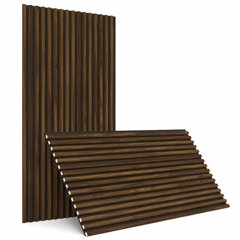 2-piece 47.2 In. X 24 In. Wood Slat Acoustic 3D Sound Absorbing ...