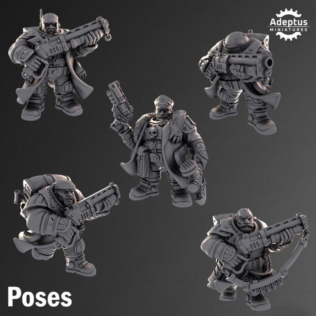 Emberguard Dwarves Squad | 28mm Scale | Across the Realms | Sci-fi ...