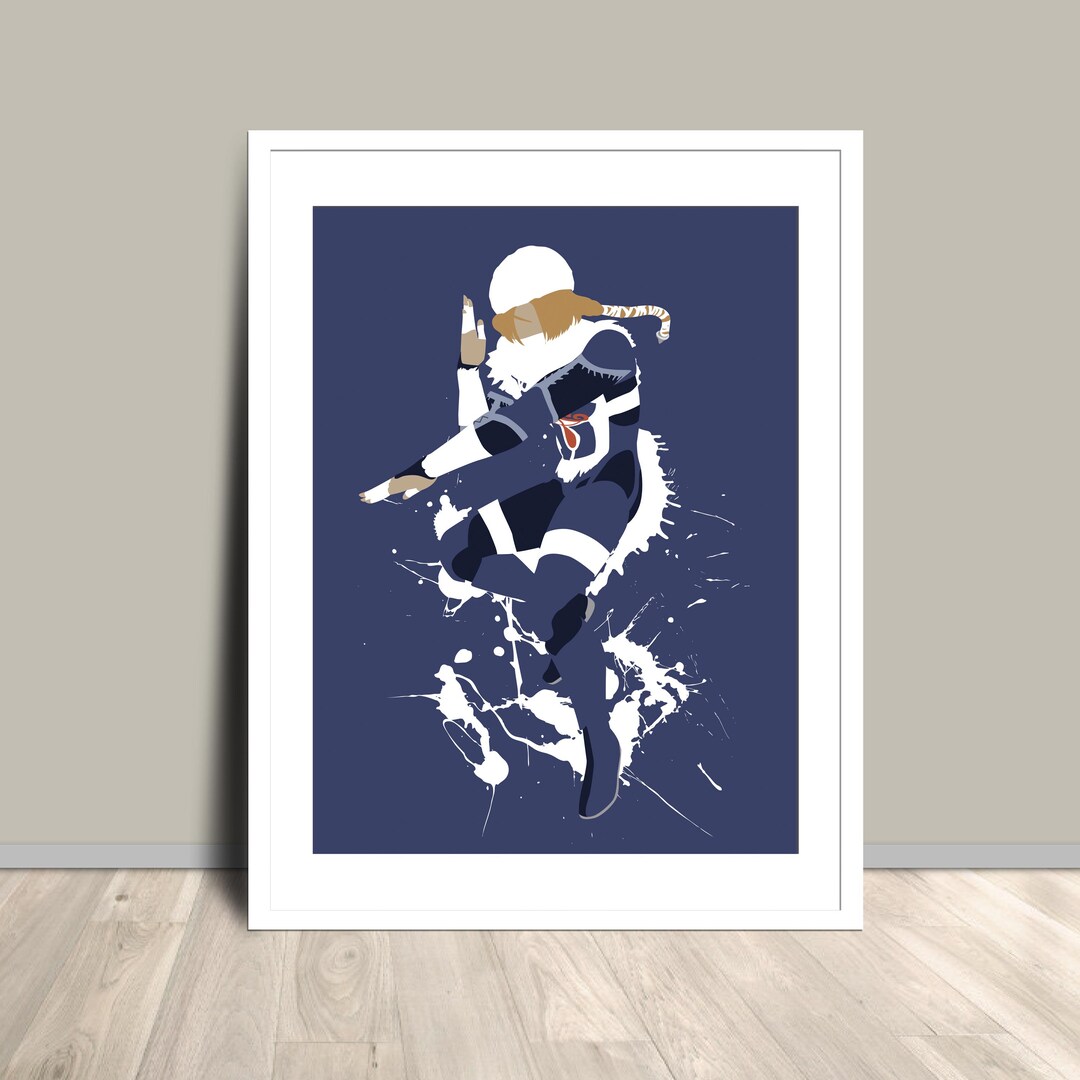 Sheik Legend of Zelda Splatter Print Smash Bros, Birthday Gift for ...