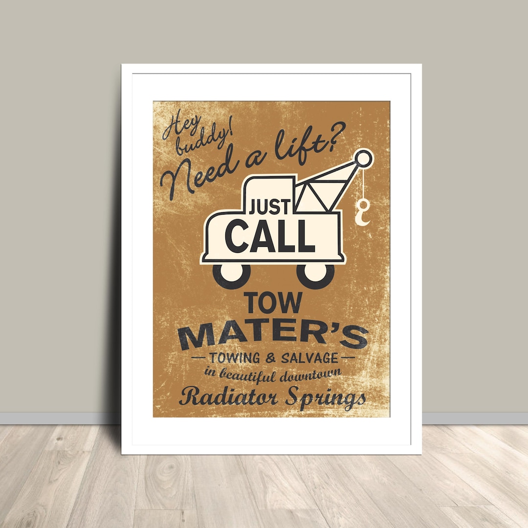 Mater's Towing Service Poster Vintage 'cars' - Etsy