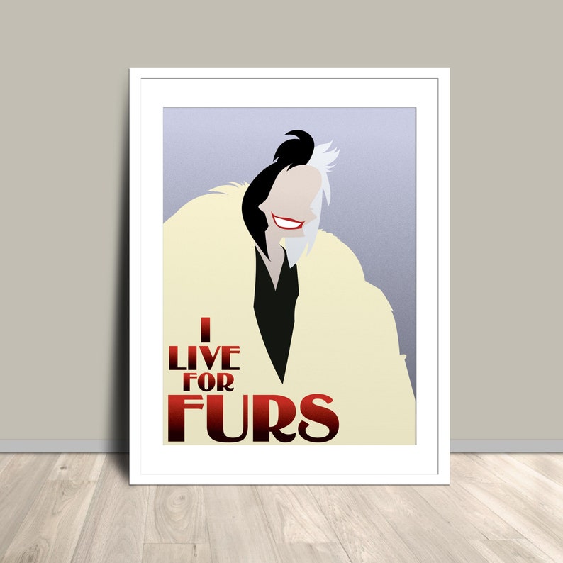 Cruella De Vil Poster 101 Dalmatians Villain Art Classic - Etsy