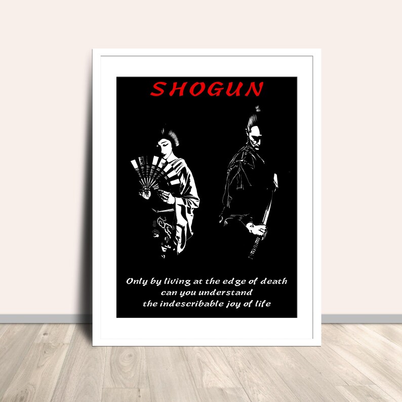 Edge of Death, Joy of Life Shogun Inspired Art Print, Minimalist Mariko ...