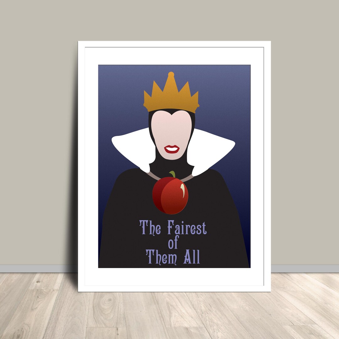 Evil Queen Poster, Snow White Art, Snow White Poison Apple, Seven ...