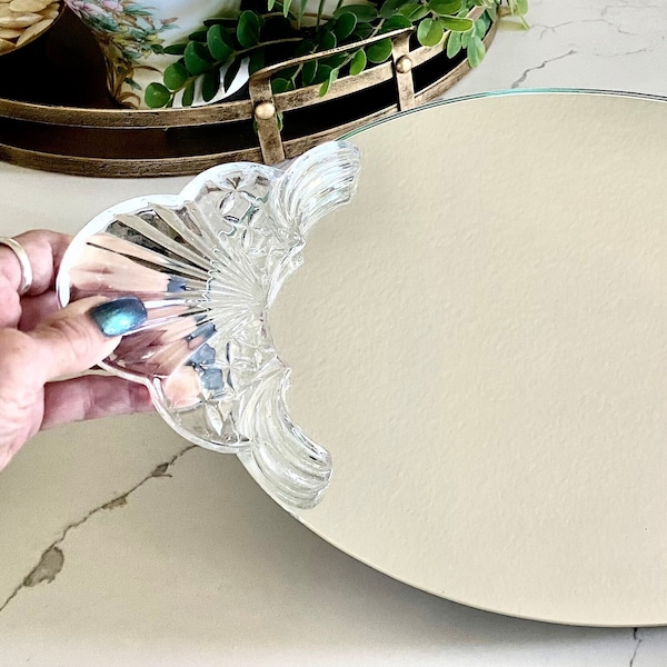 Vintage Dressing Table Tray Mirrored - Etsy