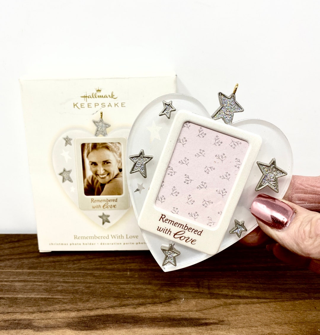 Hallmark Keepsake remembered With Love Mini Heart Frame Christmas Photo ...