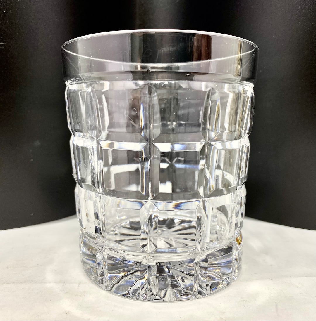 Crystal Whisky on the Rocks Glass Low Ball 12 Oz Tumbler Ice Block ...