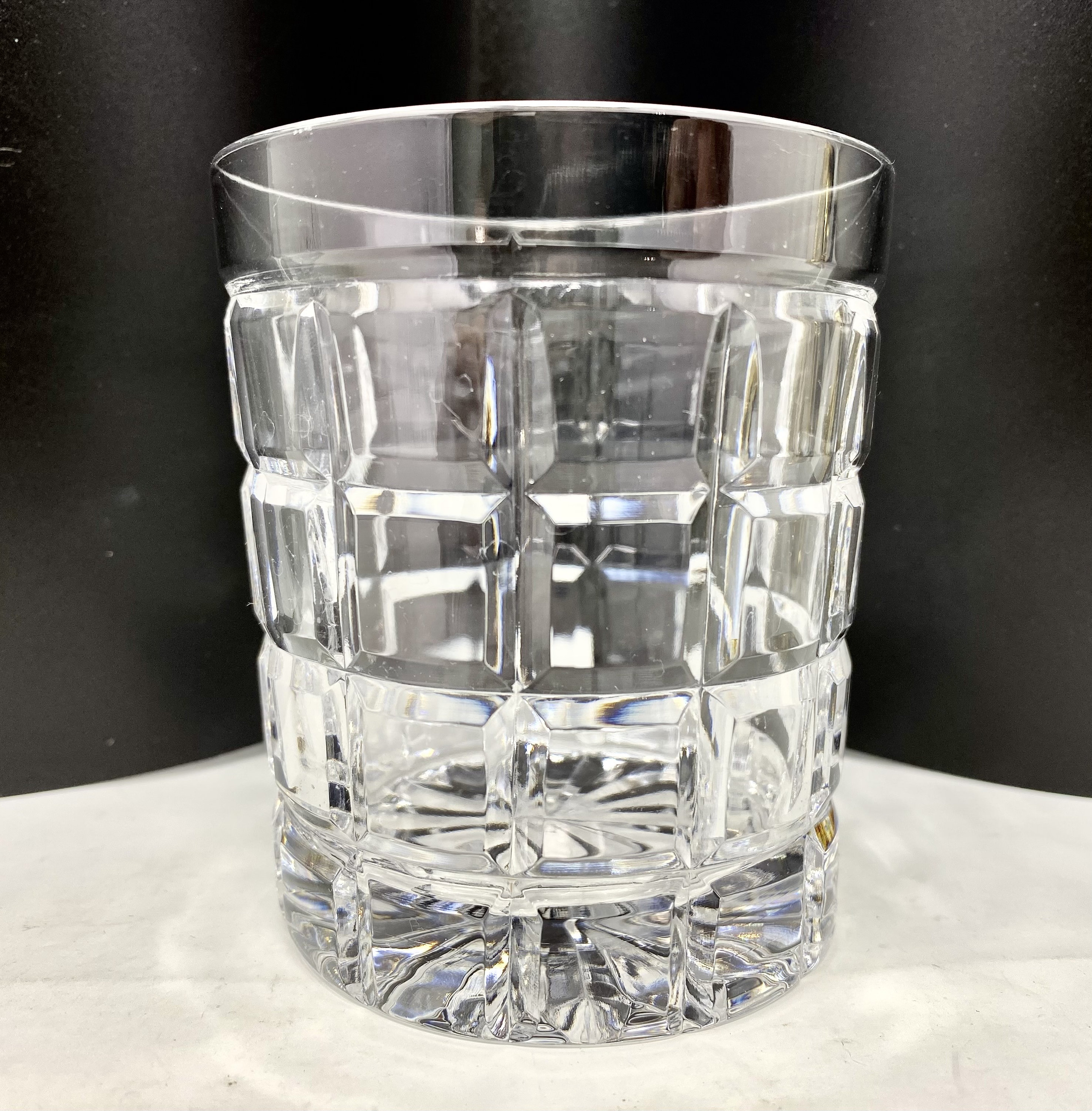 Crystal Whisky on the Rocks Glass Low Ball 12 Oz Tumbler Ice Block ...