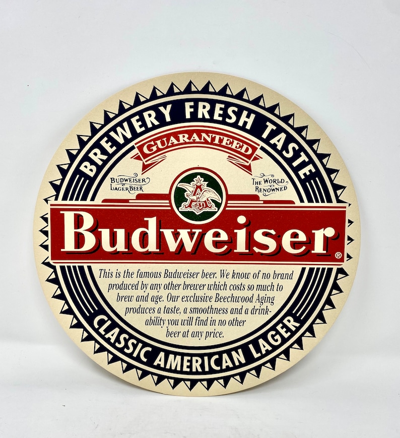 Vintage Budweiser Bar Tray: Breweriana Beer Coaster, Wall Hanging - Etsy