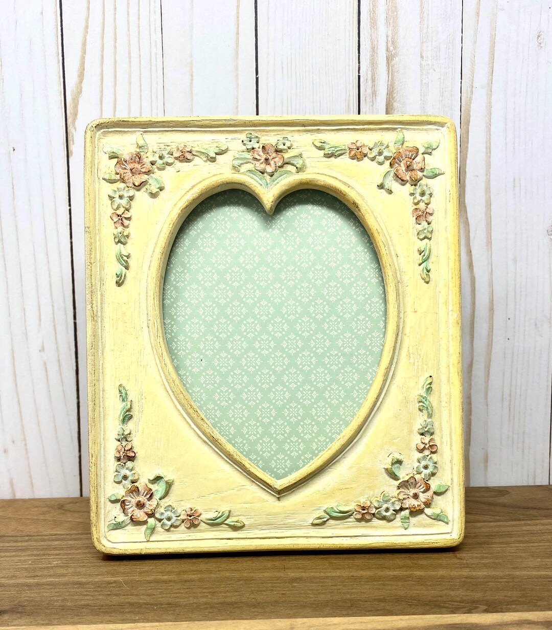 Square White Ceramic Photo Frame With a Heart Shaped 3 X 3 Photo ...