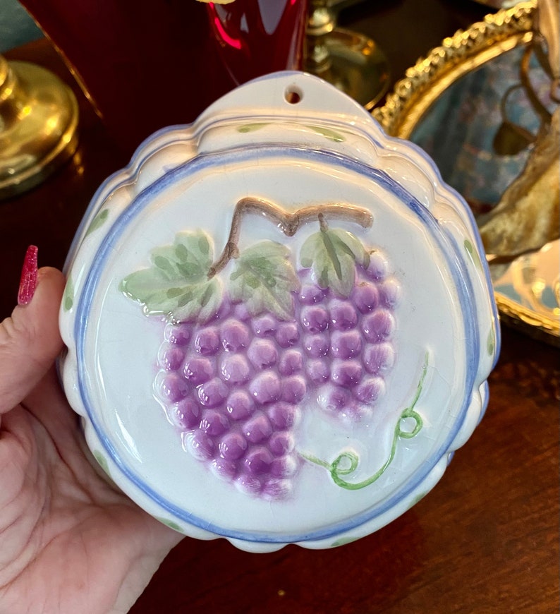 Vintage Ceramic Grape Vine Mold Wall Hanging - Etsy