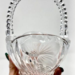 Vintage 1980s Princess House Cut Lead Crystal Handle Basket Easter ...