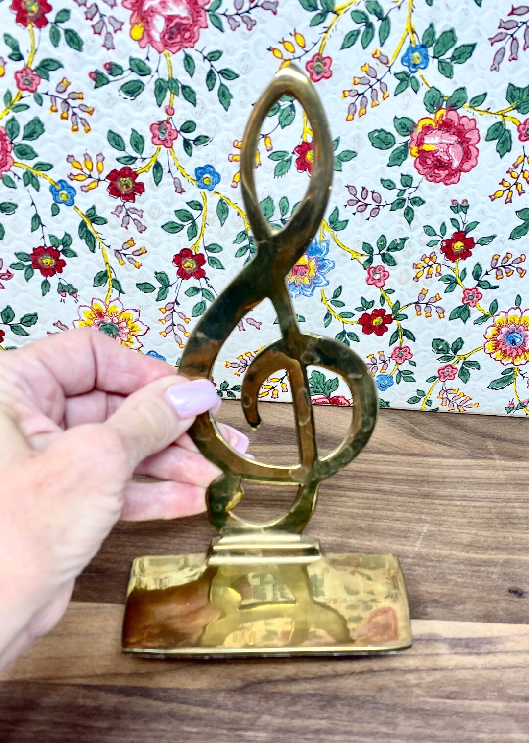 Solid Brass Treble Cleff Single Book End Music Room Decor Musician ...