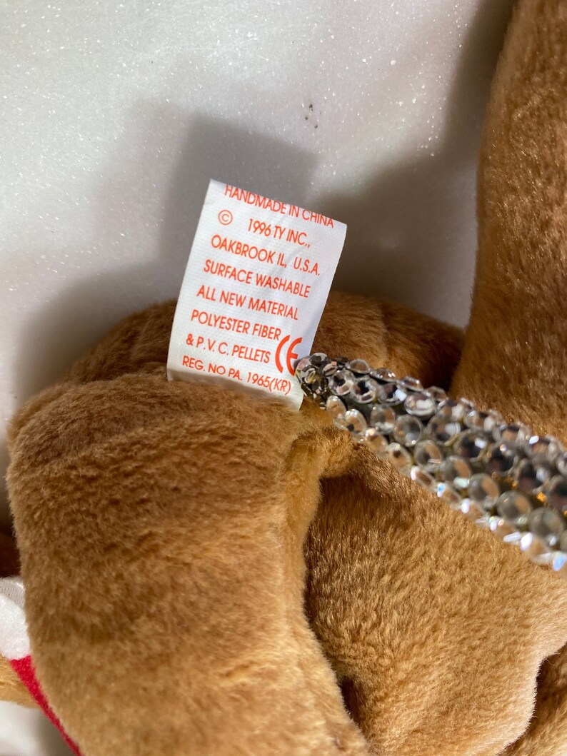 Rare Ty Beanie Baby Teddy the Holiday Bear Retired Tag - Etsy