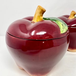 Charming Red Apple Canisters by ACK Trading Los Angeles Choice of 3 ...