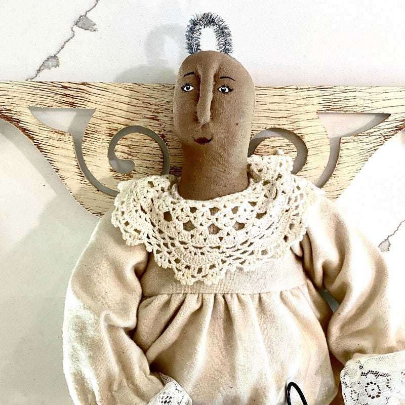 Primitive Angel Doll - Etsy