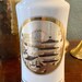 Japanese Chokin Art Gold Metal Engraved White Porcelain Collector Vase ...