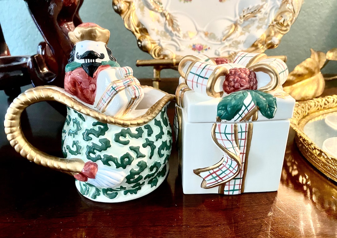 St. Nicholas Creamer and Sugar in Original Box Vintage Avon Gift ...