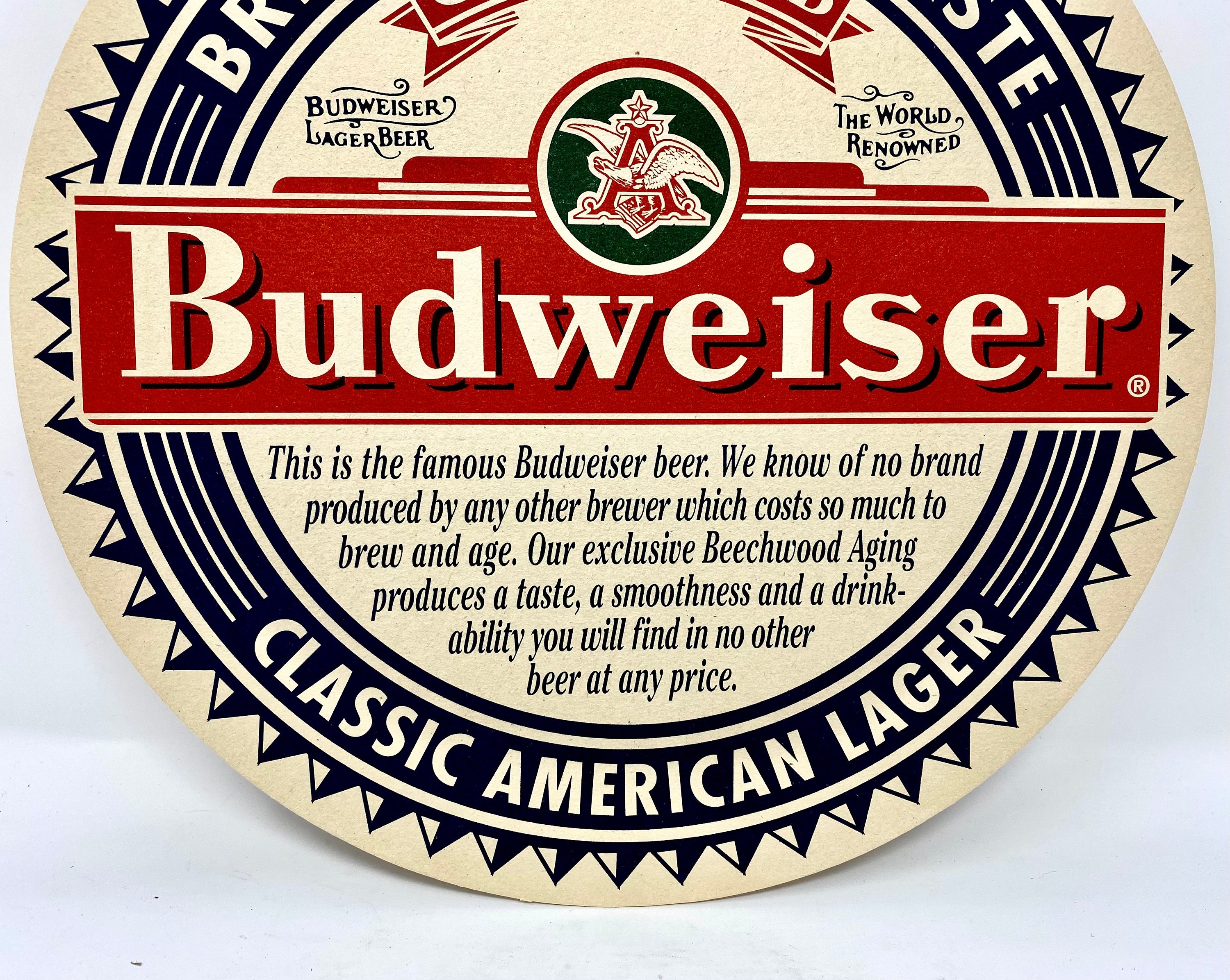 Vintage Budweiser 12 Coaster Breweriana Beer Bar Large Coaster Trays 2 ...