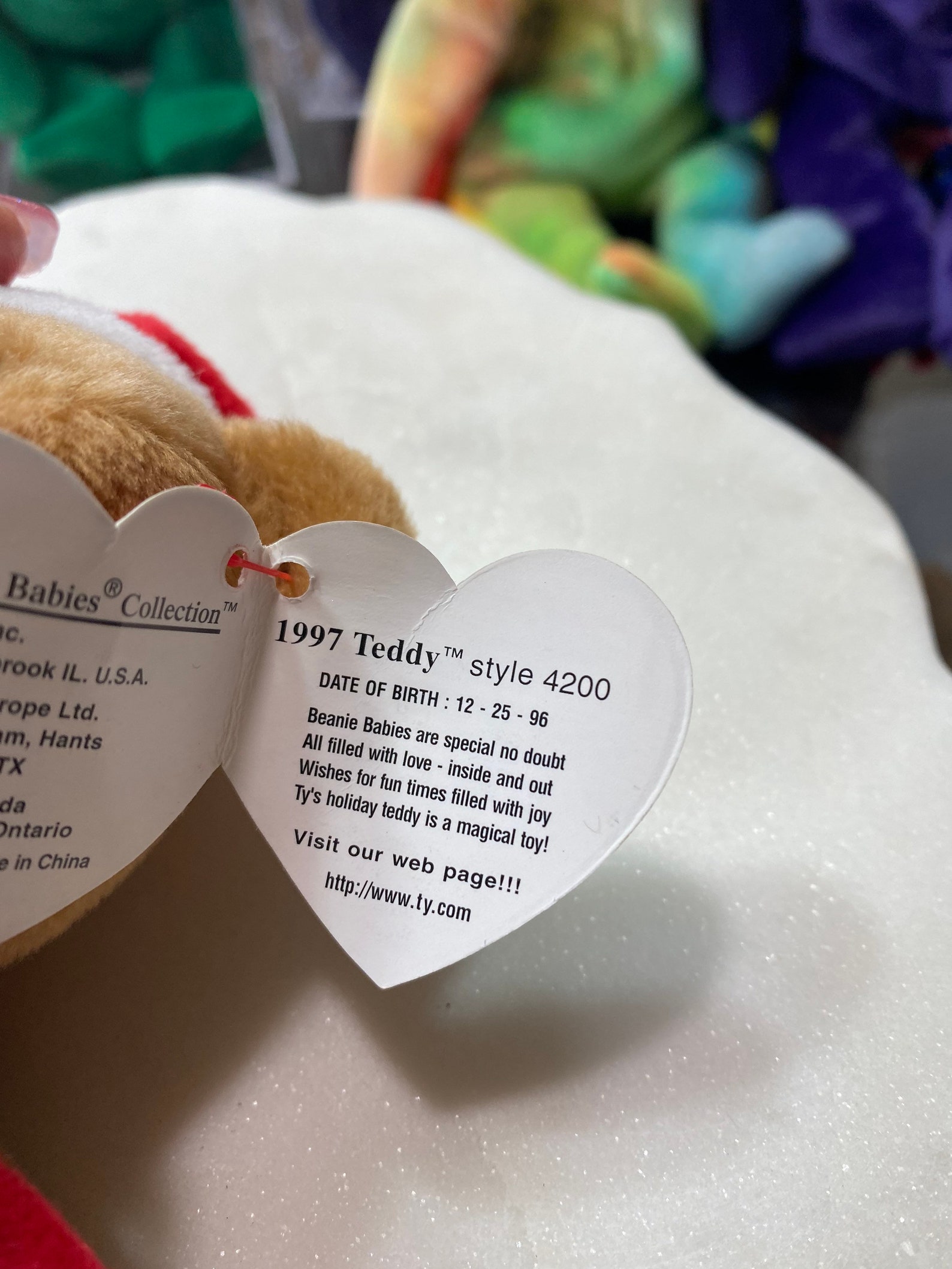 Rare Ty Beanie Baby Teddy the Holiday Bear Retired Tag - Etsy