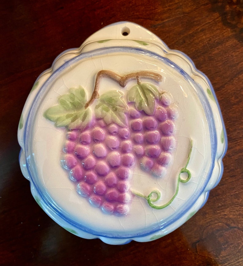 Vintage Ceramic Grape Vine Mold Wall Hanging - Etsy