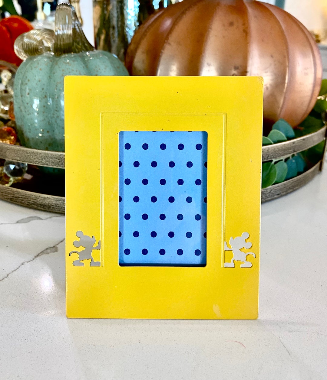 Mickey Mouse Mini 2 X 3 Yellow Metal Photo Frame - Etsy