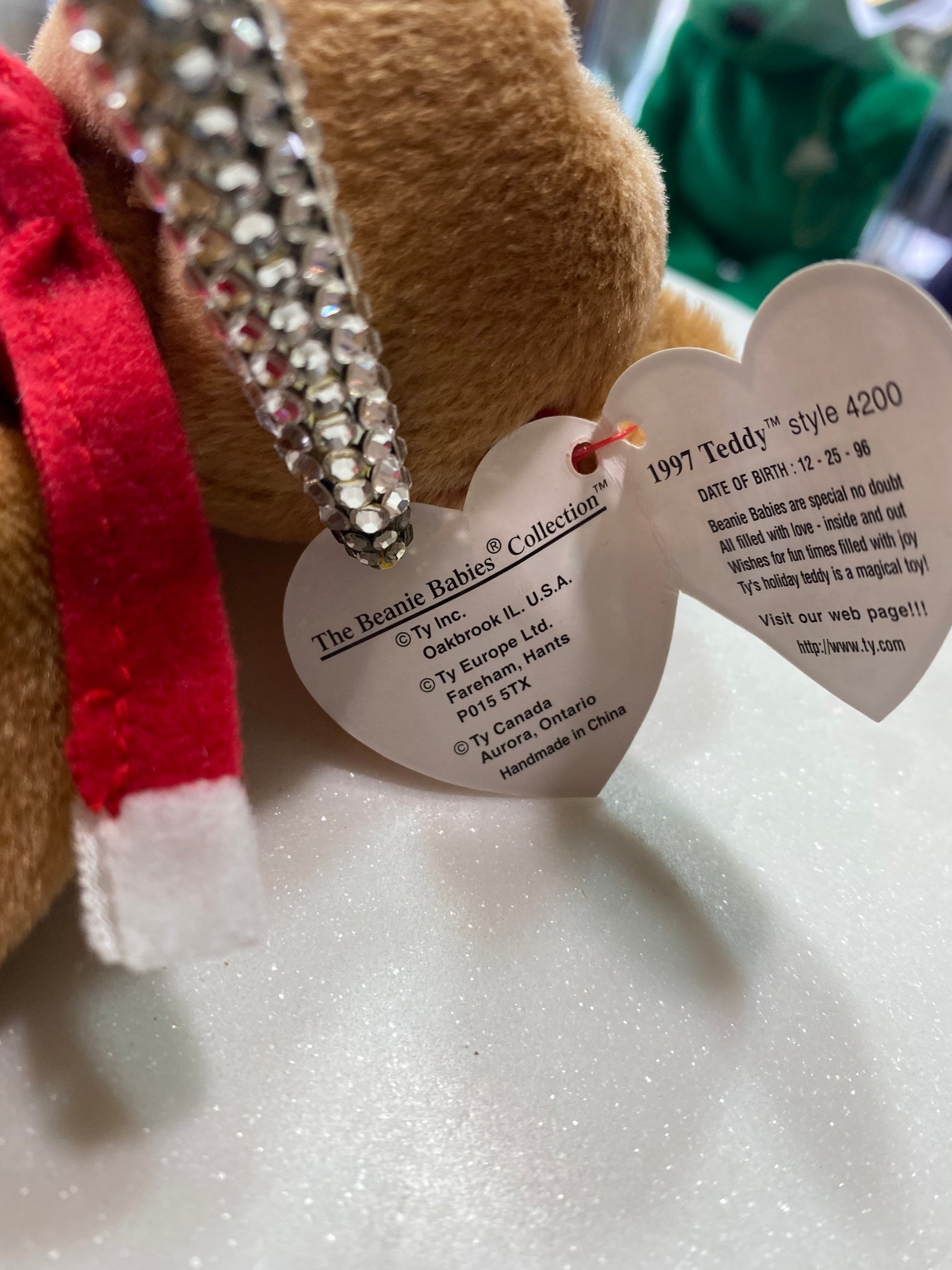 Rare Ty Beanie Baby Teddy the Holiday Bear Retired Tag - Etsy