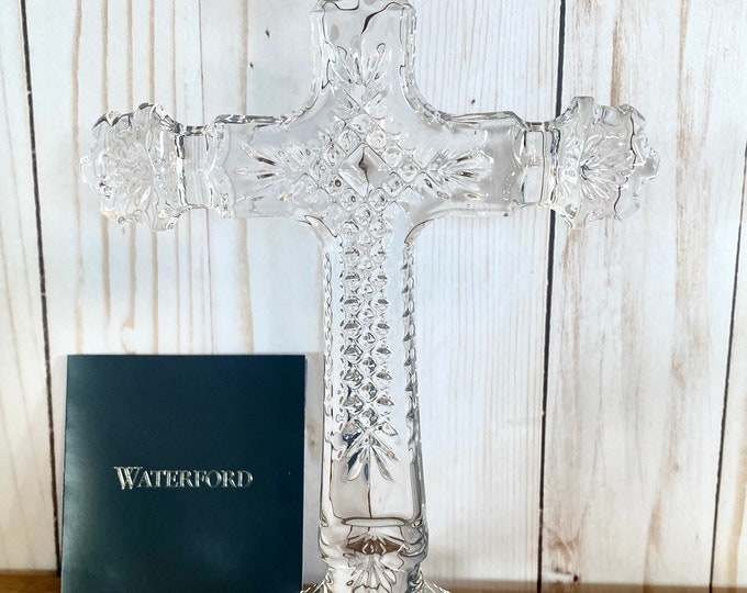 Waterford Crystal Standing Star Cross, 10 Religious Spiritual Cross in ...
