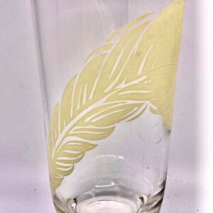 Vintage MCM Feather Tumblers: Pastel Drinking Glasses, Set of 5 - Etsy