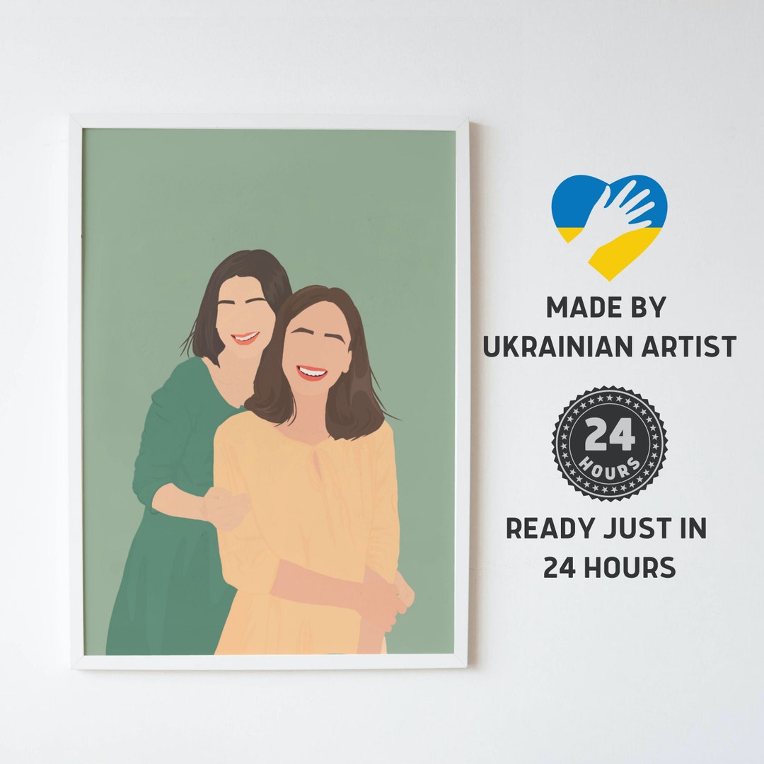 Faceless Family Portrait Custom Illustration Digital - Etsy