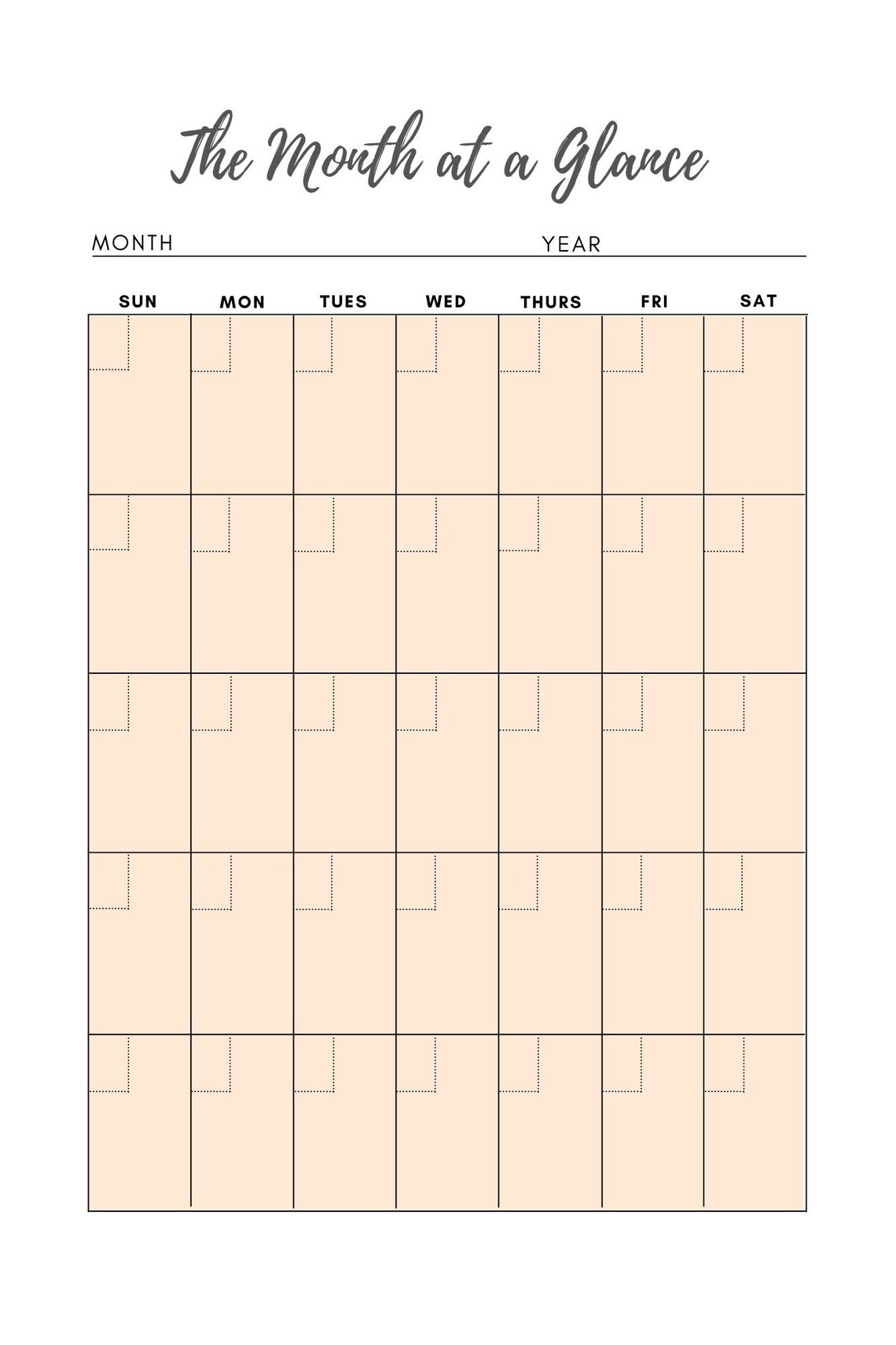 Digital Monthly Planner-printable Planner, Instant Download ...