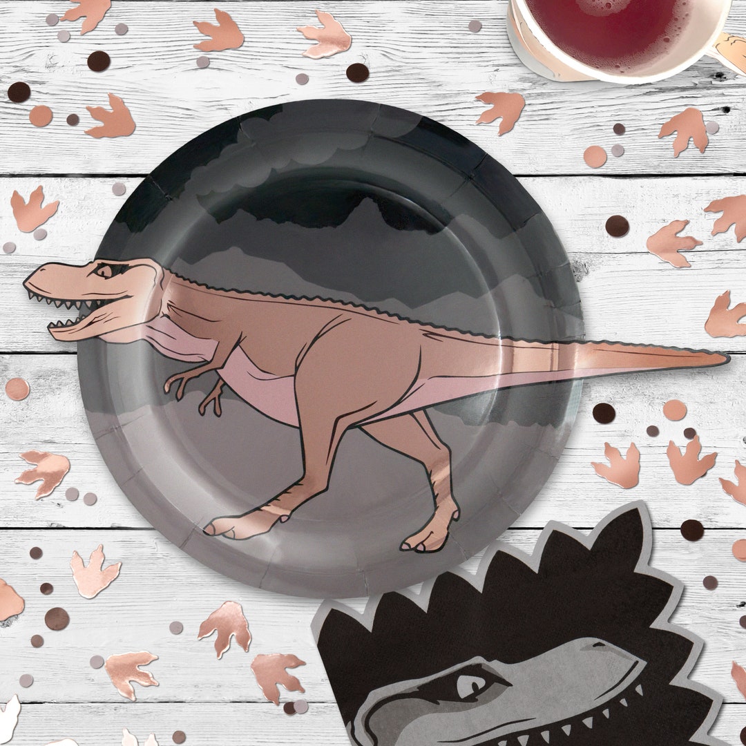Party Plates Dinosaur Shaped Paper 8 per Pack - Etsy UK