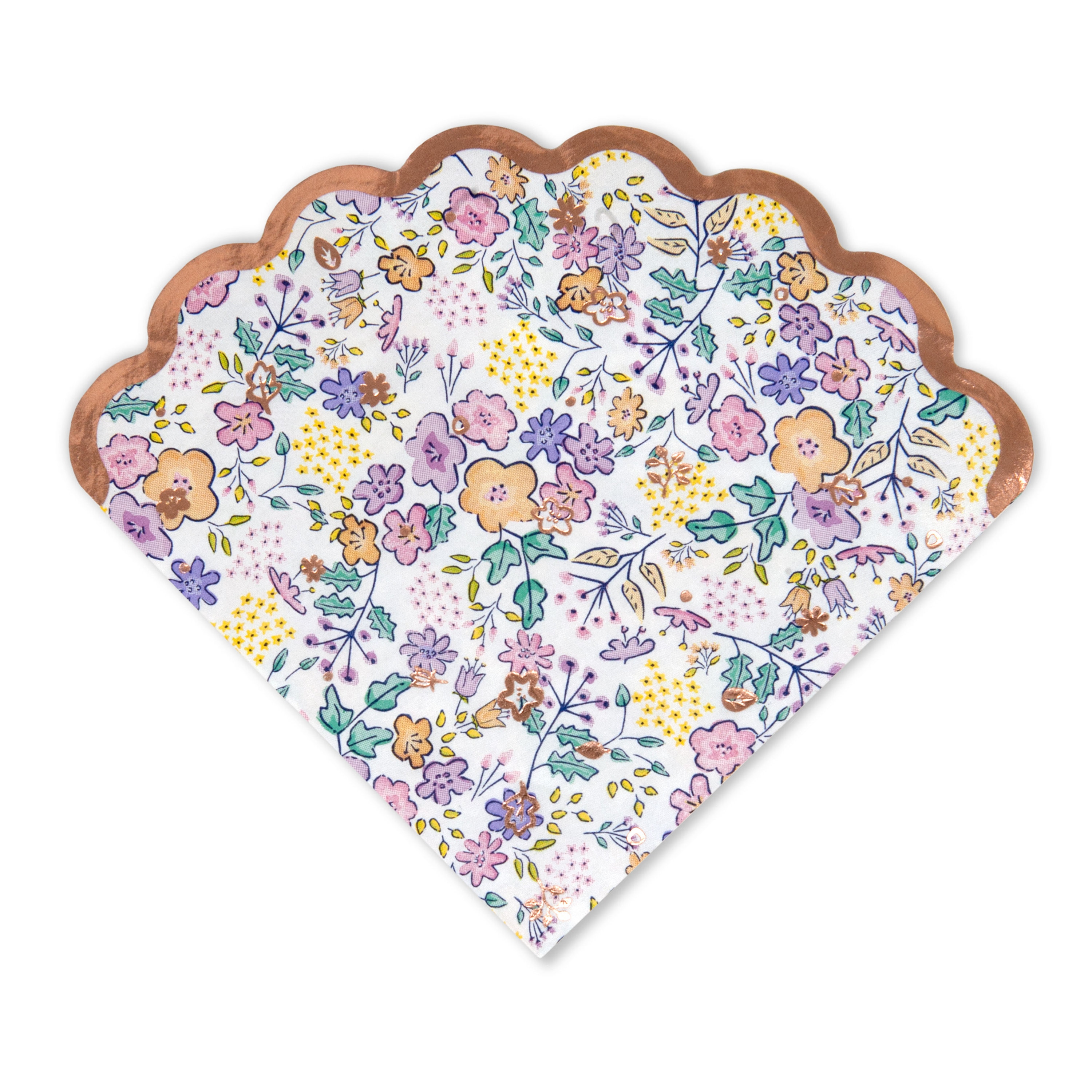 Floral Paper Napkins Scallop Shaped 20 per Pack Meadow Blooms - Etsy