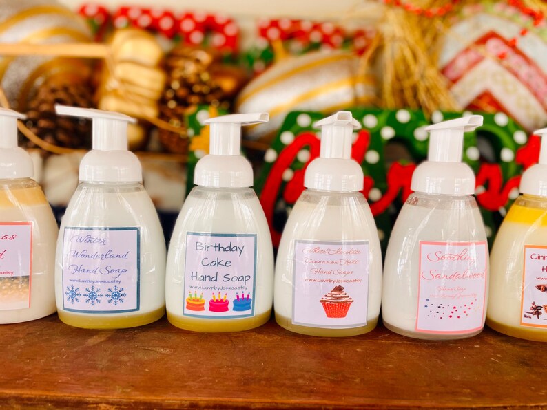 Scented Foaming Hand Soap: Natural Castile Oil, Personalized Gift - Etsy