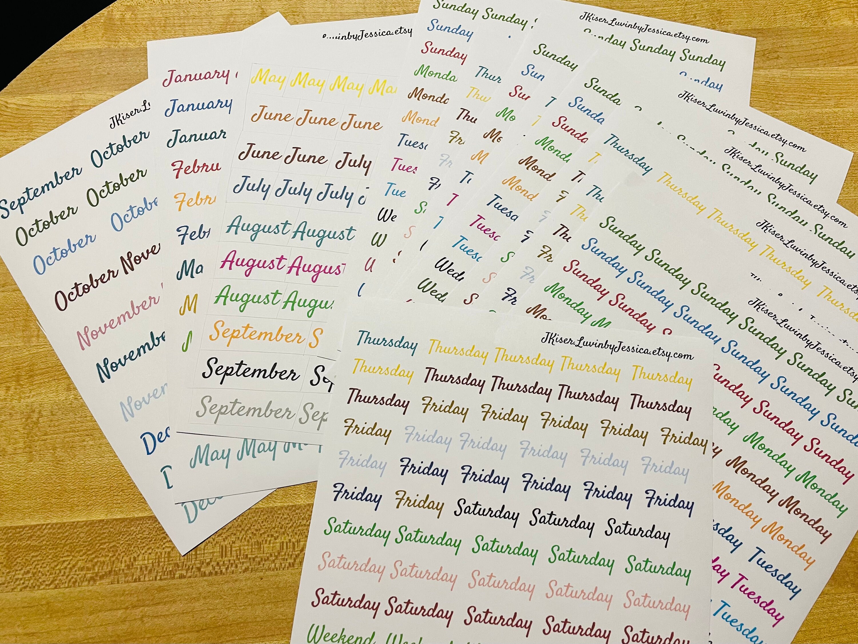 Personalized Planner Stickers/full Year 12 Month Planner Stickers/full ...