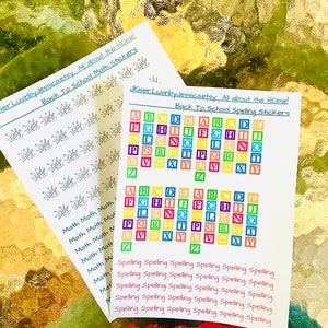 School Stickers/homeschool Planner Stickers/homeschool Kit/homeschool ...
