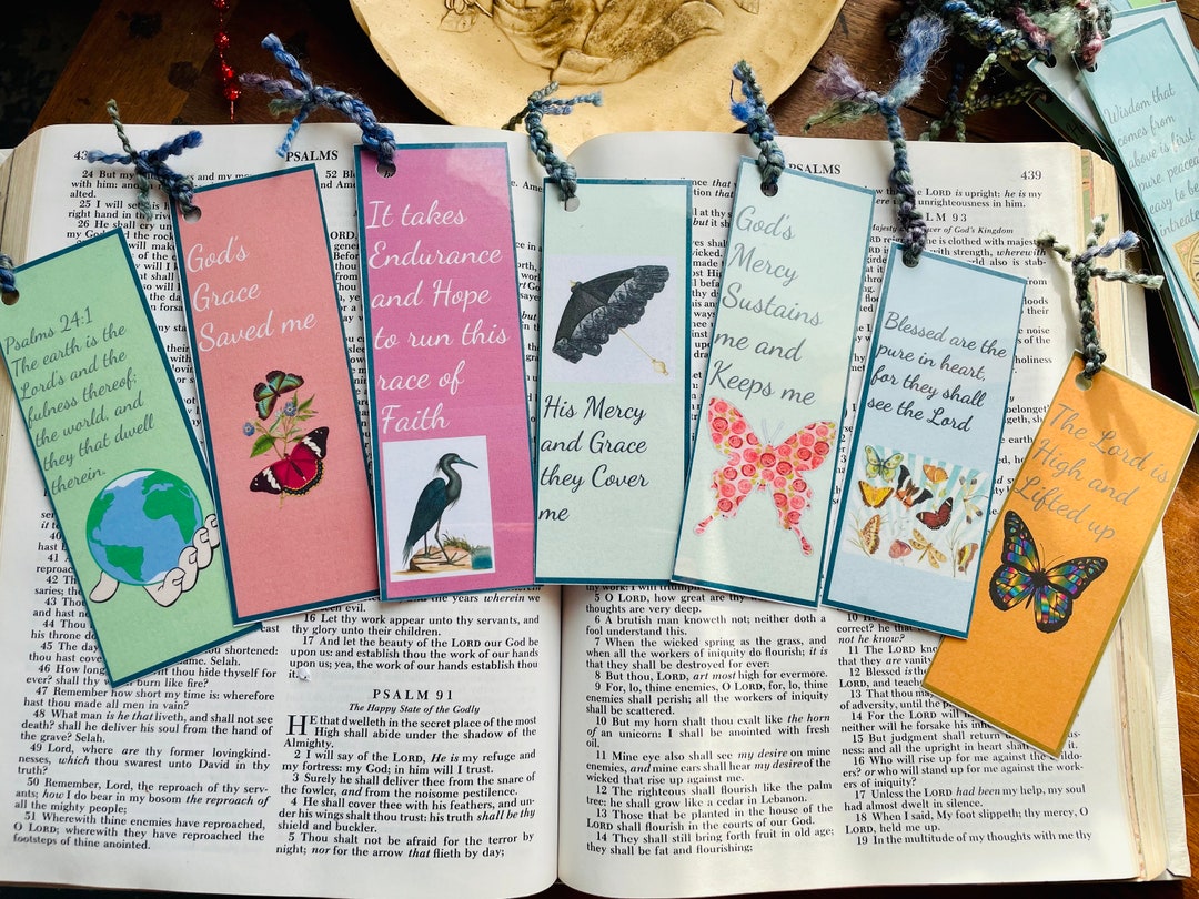 Tassel Bookmarks/jesus Bible Bookmark Bundle/bible Verse Bookmarks ...