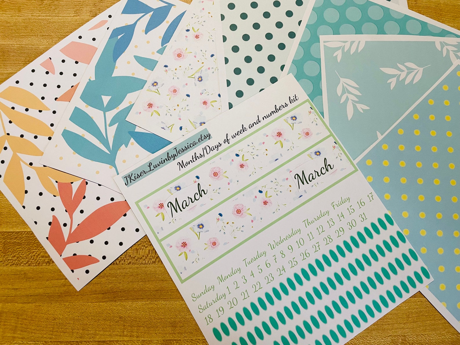 March Month Days of Week Numbers Kit/erin Condren Daily Duo - Etsy