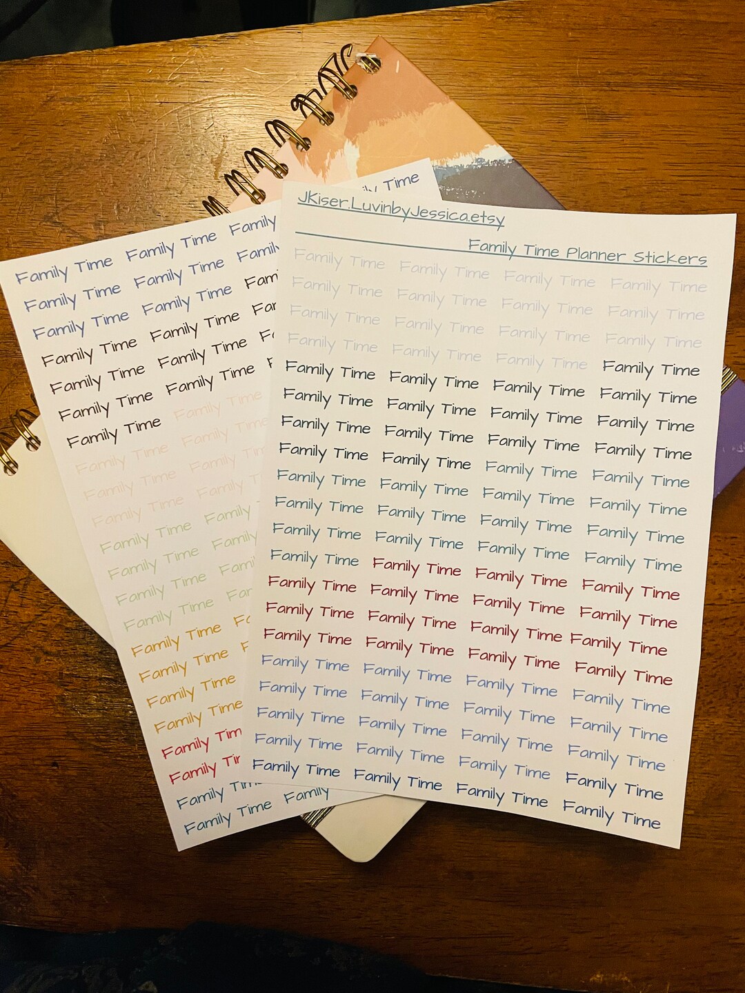 Family Time Planner Stickers/family Time Stickers/family Time Script ...