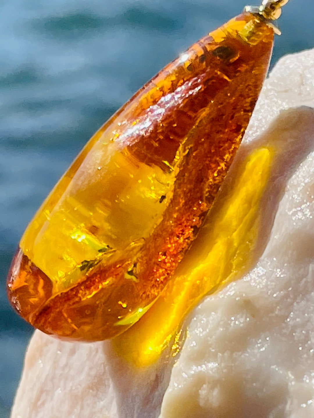 Sparkling Amber Pendant , Sugar Amber Pendant, Natural Baltic Amber ...