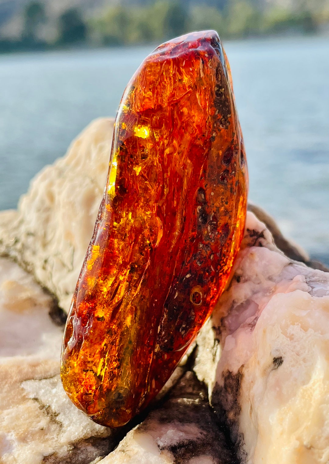Sparkling Amber Stone Natural Amber Stone Large Amber - Etsy