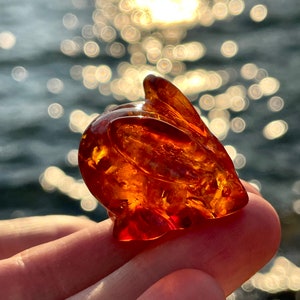 Best Amber Rabbit , Carved Amber Rabbit, Year of the Rabbit , Best Gift ...