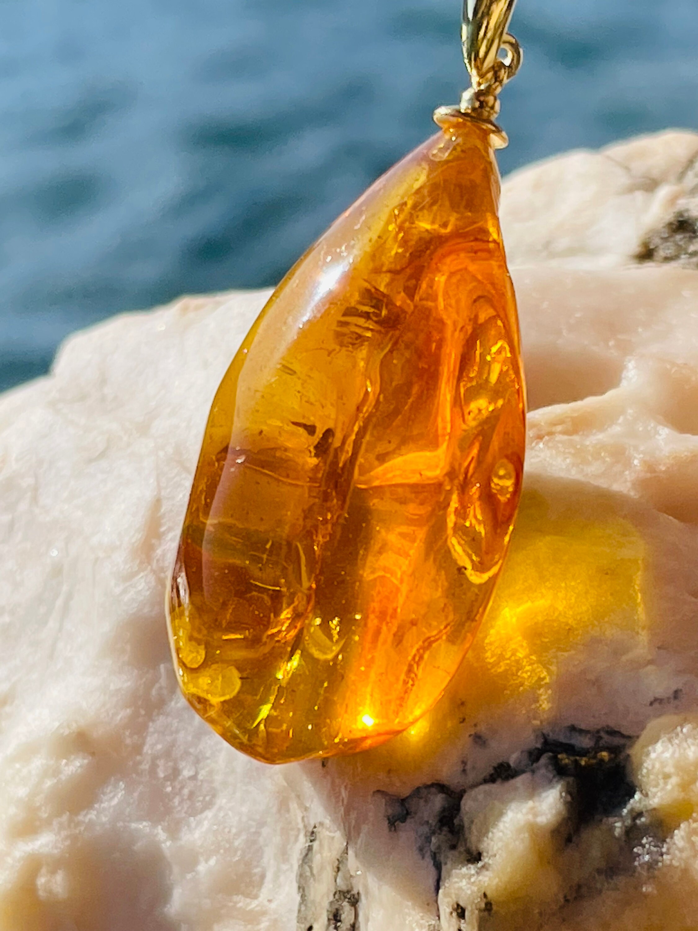 Sparkling Amber Pendant Sugar Amber Pendant Natural Baltic - Etsy